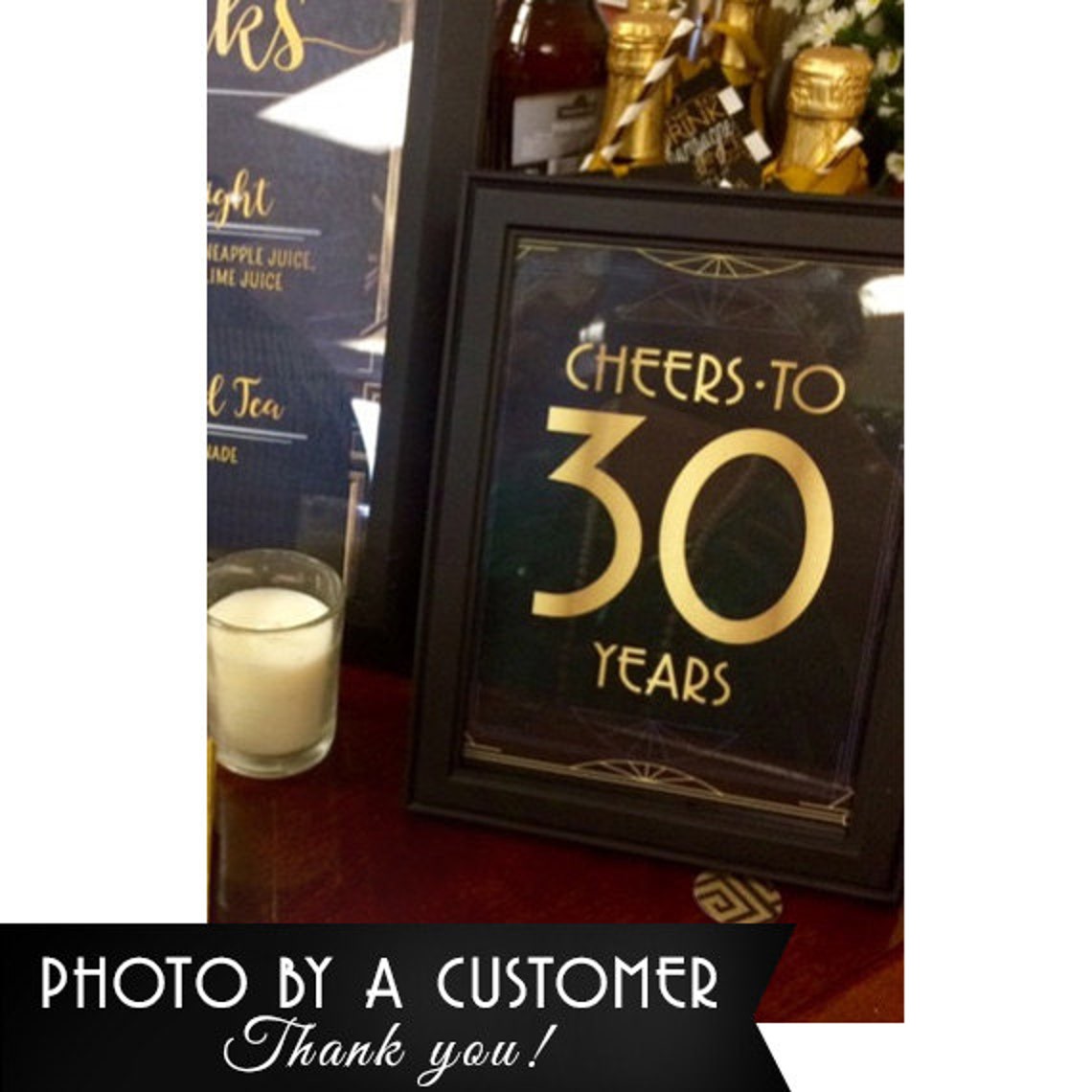 Birthday Sign Printable - Cheers to 30 Years Birthday Sign. 30th ...