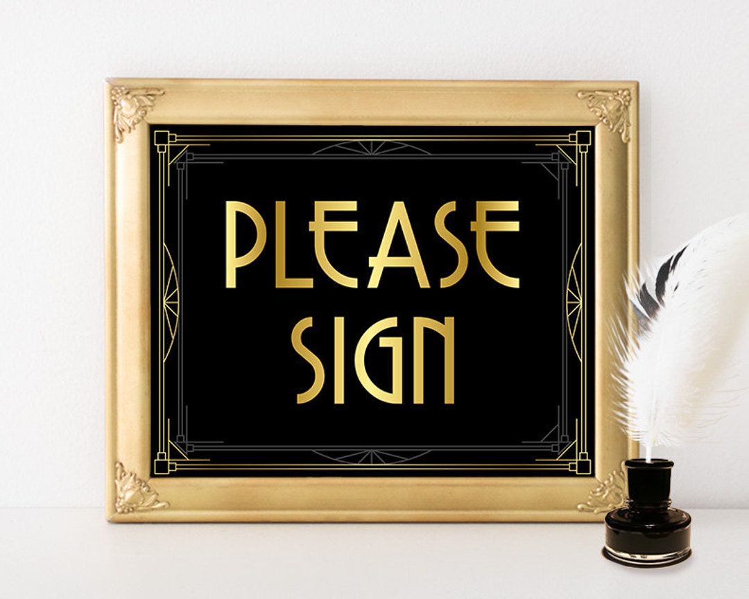 Please Sign Digital Download, Guest Book, Printable Sign, Wedding Decor ...