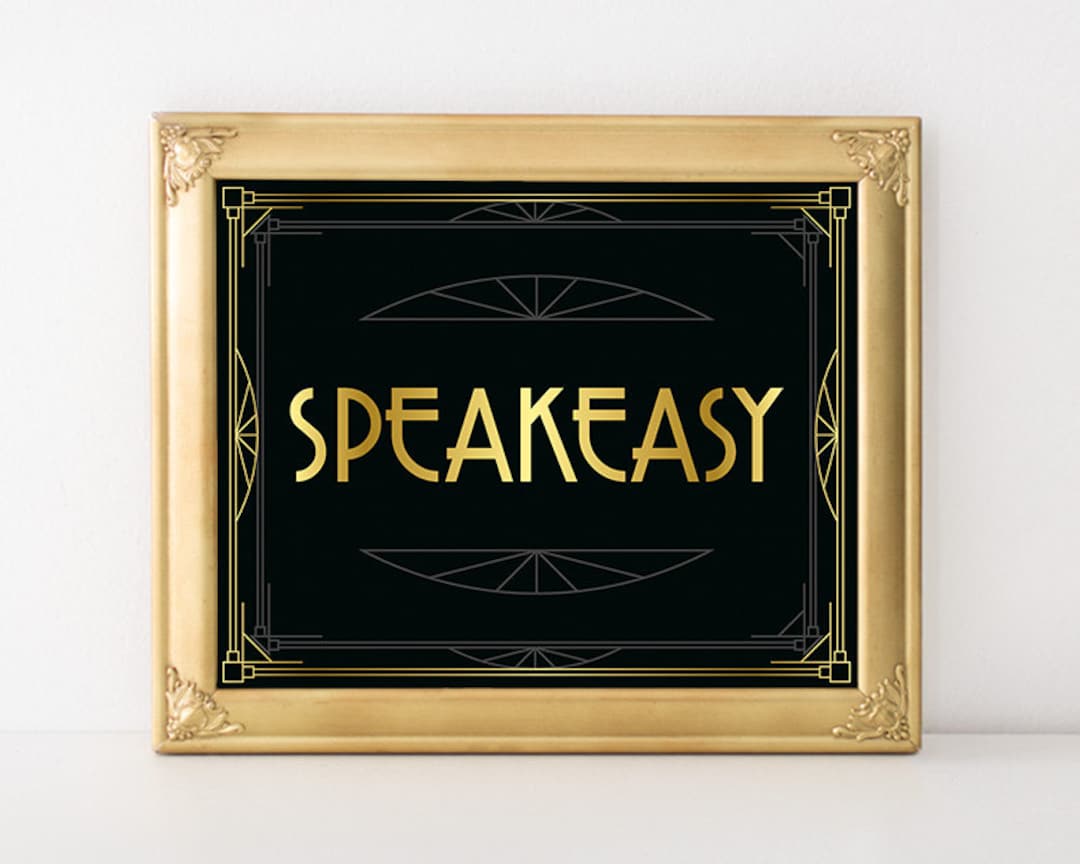 Roaring 20s Party Decorations Speakeasy Sign. Prohibition Era Party ...