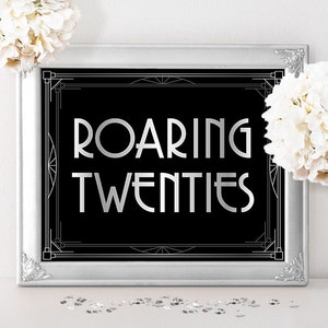 Roaring Twenties Sign Great Gatsby Party Decorations. Bachelorette ...