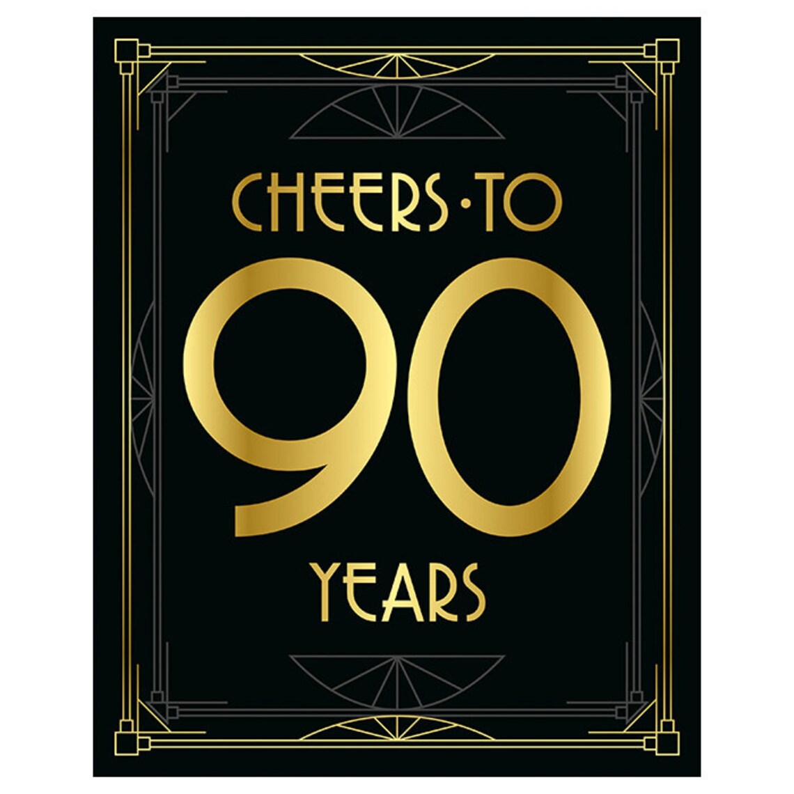90th Birthday Decorations - 90 Year Old Birthday Sign. Great Gatsby ...