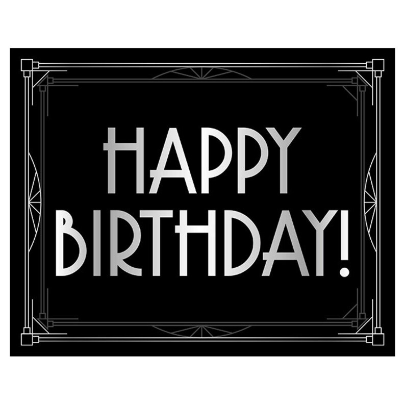 Happy Birthday Sign for a Roaring 20s Party Birthday Party - Etsy