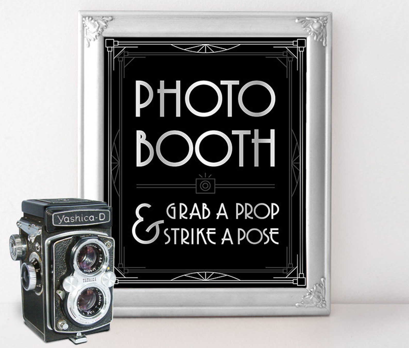 Grab a Prop and Strike a Pose Printable Photo Booth Sign for - Etsy
