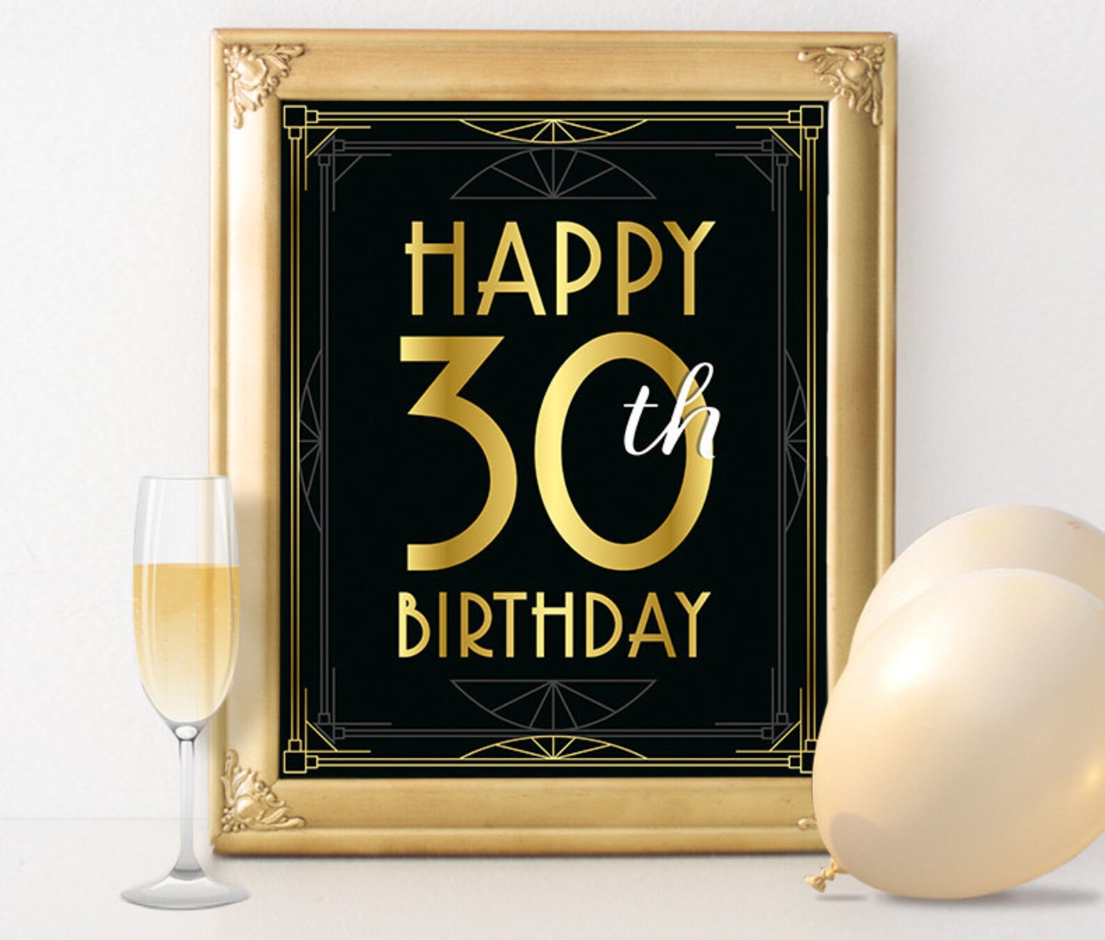 30th Birthday Printables Happy 30th Birthday Sign. 30 | Etsy