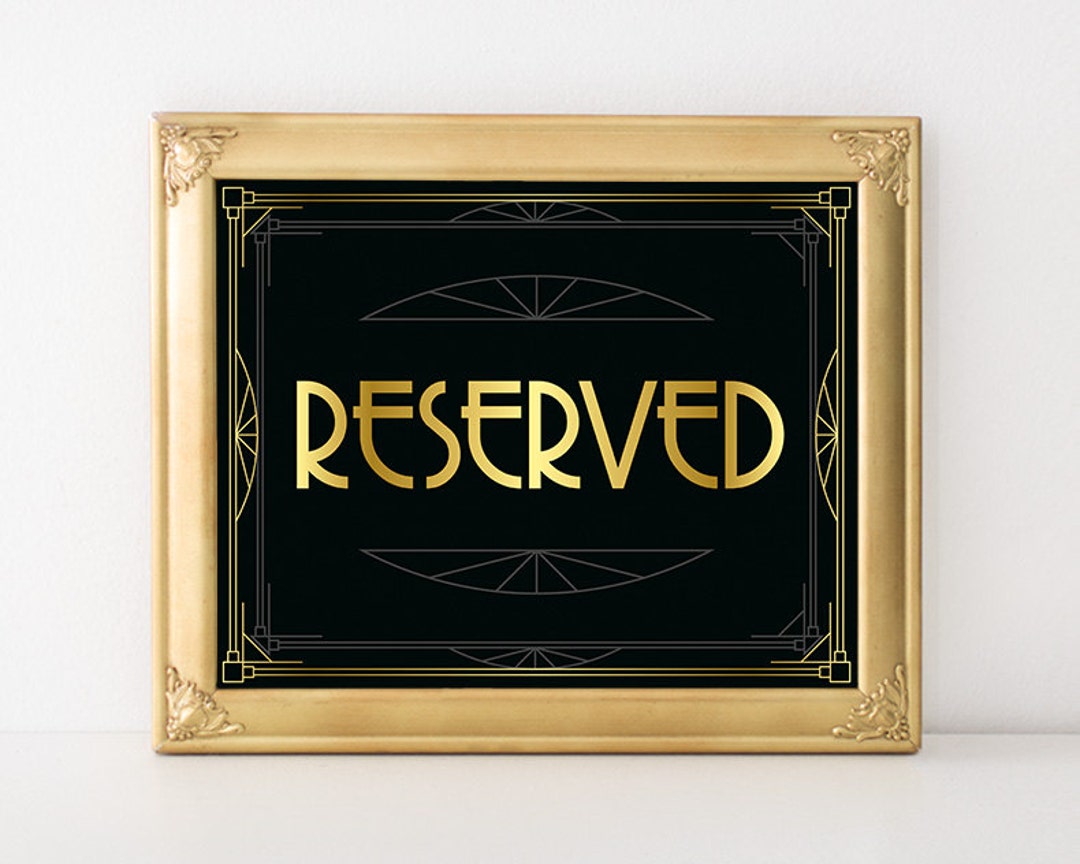 Printable Wedding - Wedding Reserved Sign. Reserved Table Sign, Party ...