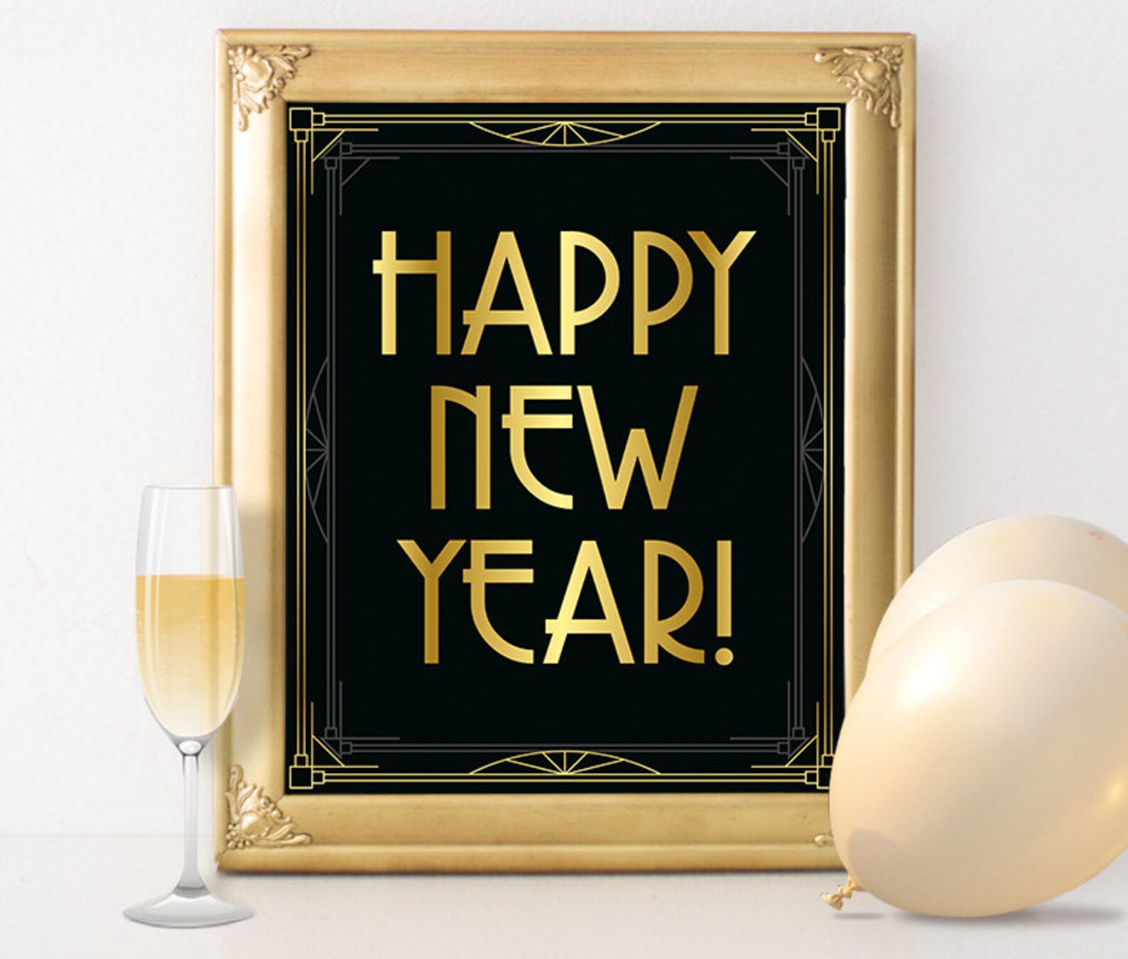 New Years Eve Party Decorations Happy New Year 2016 Sign. - Etsy