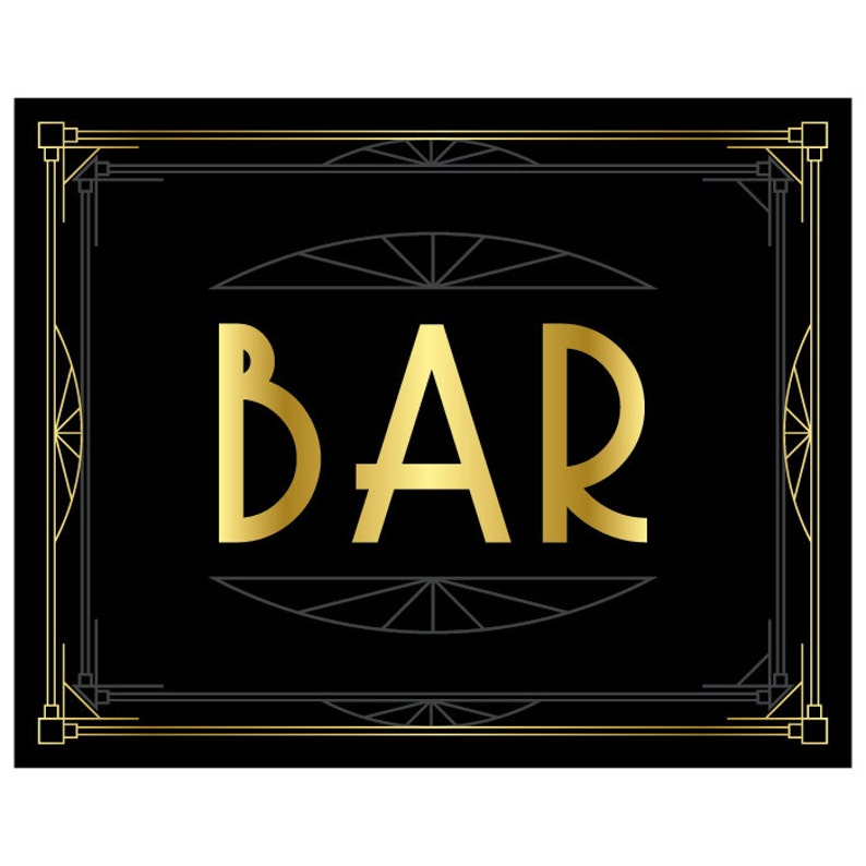 Printable Bar Sign Wedding Decor Birthday Party Printables | Etsy