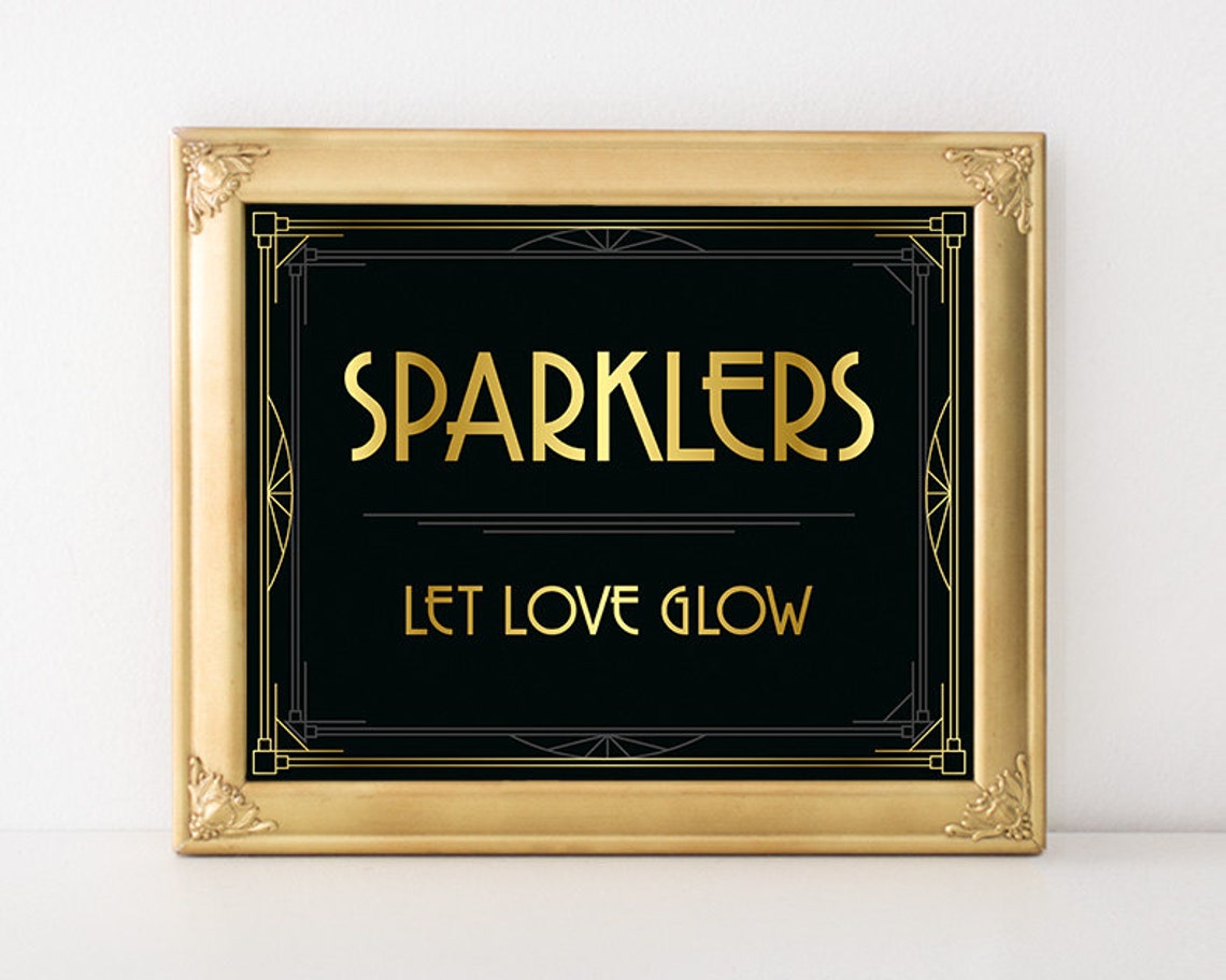 Wedding Sign Printable - Let Love Glow Sign. Glow Stick Wedding ...