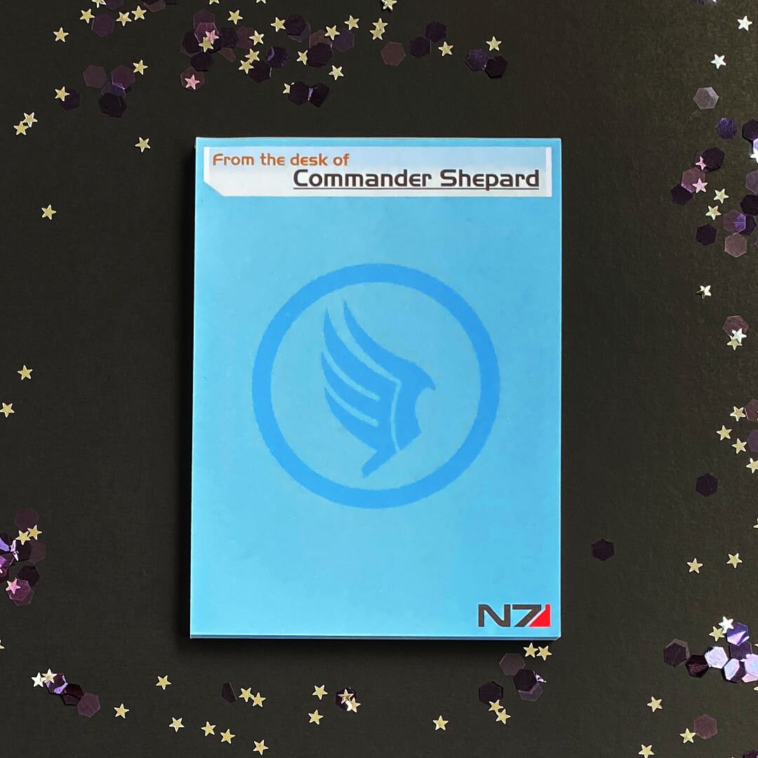 Mass Effect Notepad Commander Shepard Notepad Paragon Notepad Renegade ...