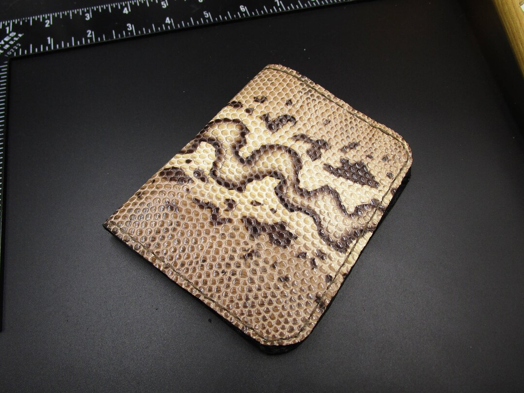 Genuine Tegu Lizard Skin Mens' Upright Bifold Wallet - Handmade / Hand ...