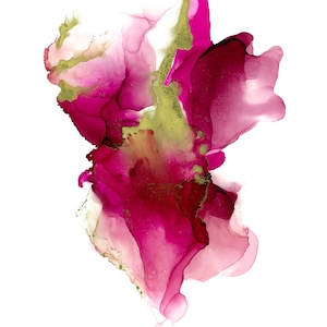 Pink Alcohol Ink Print, Abstract Art, Digital Download, Ink Painting ...