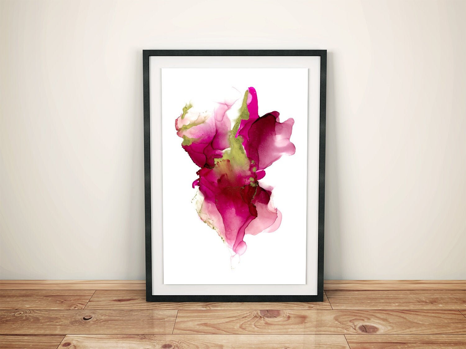 Pink Alcohol Ink Print, Abstract Art, Digital Download, Ink Painting ...