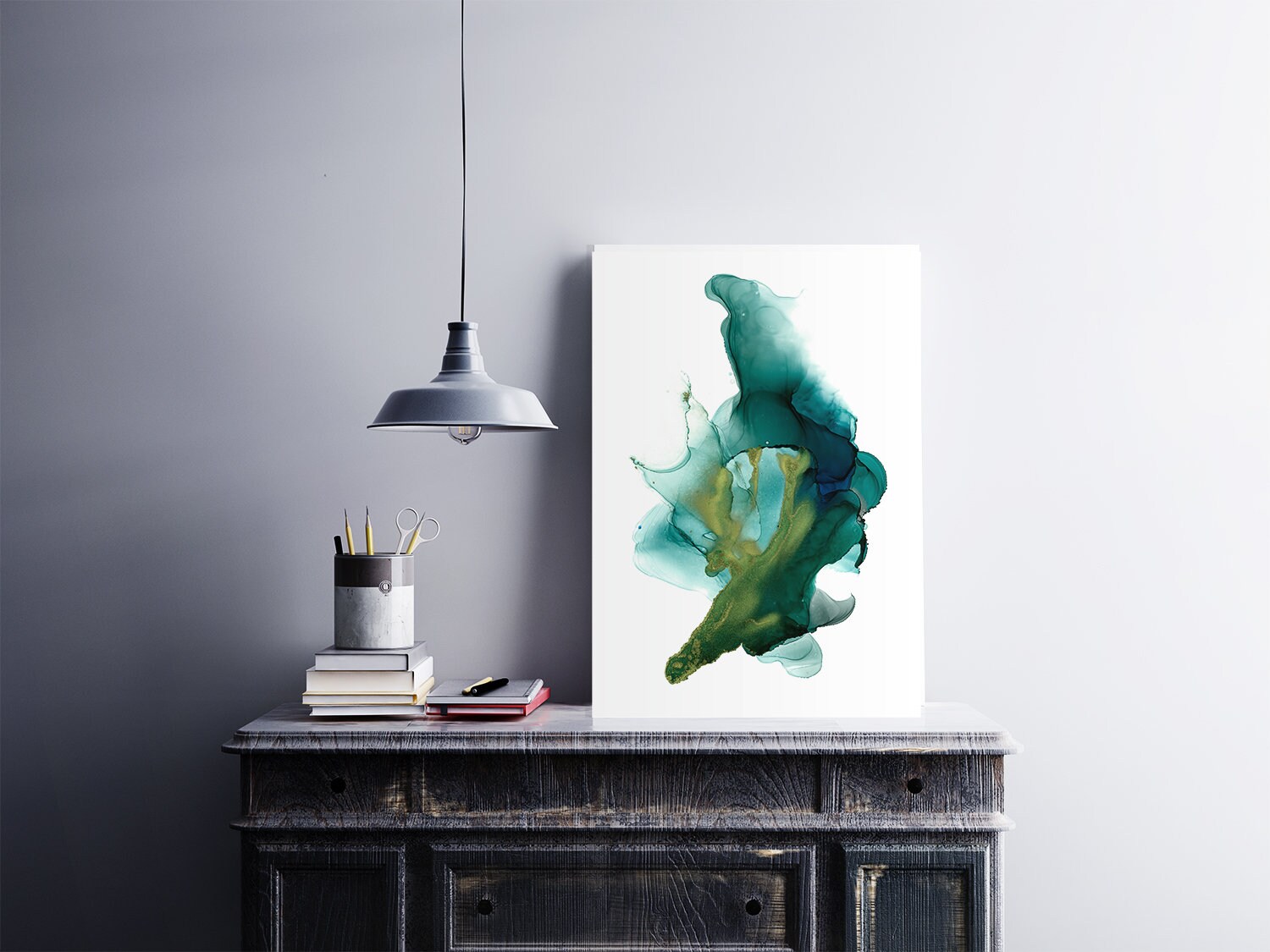 Blue Alcohol Ink Print, Abstract Art, Digital Download, Ink Painting ...