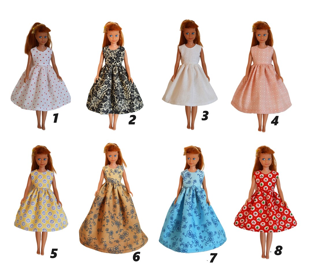 Doll Clothes Dress Handmade Outfit Fit 9 Barbie Skipper Dolls Handcraft ...
