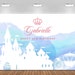 Blue Castle Backdrop Princess Cinderella Party Banner | Etsy
