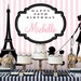 French Parisian Backdrop Party Banner Poster Signage Personalised ...