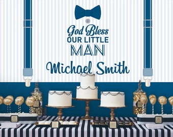 Little Man Backdrop Party Banner Poster Signage | Etsy