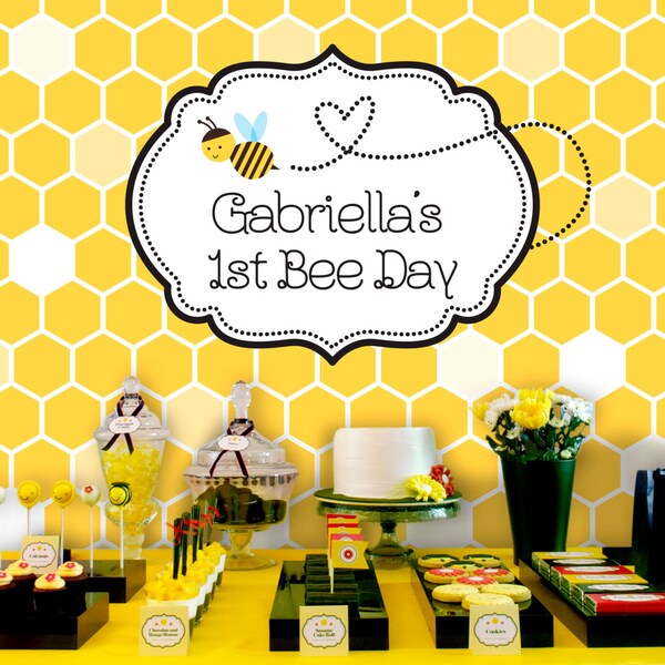 First Birthday Poster Bee - Etsy
