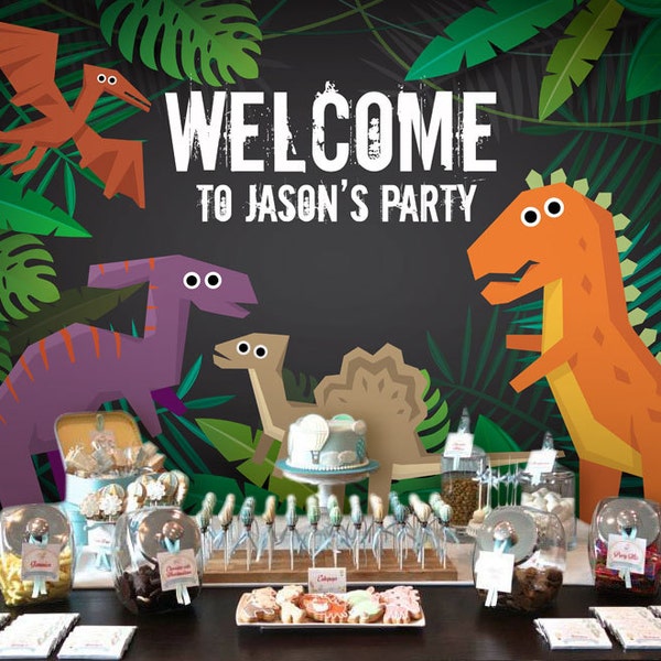 Dinosaur Backdrop - Etsy