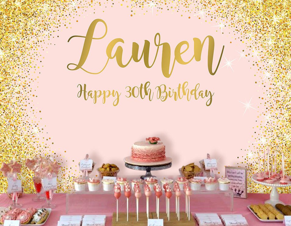 Happy Birthday Backdrop Personalized Printable - Etsy