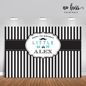 Little Man Backdrop | Party Banner | Poster | Signage | Personalised ...