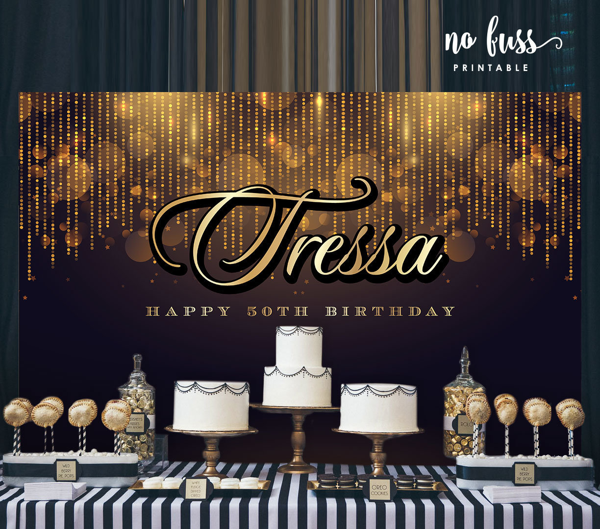 Glamorous Backdrop Adults Party Banner Poster Signage - Etsy Canada