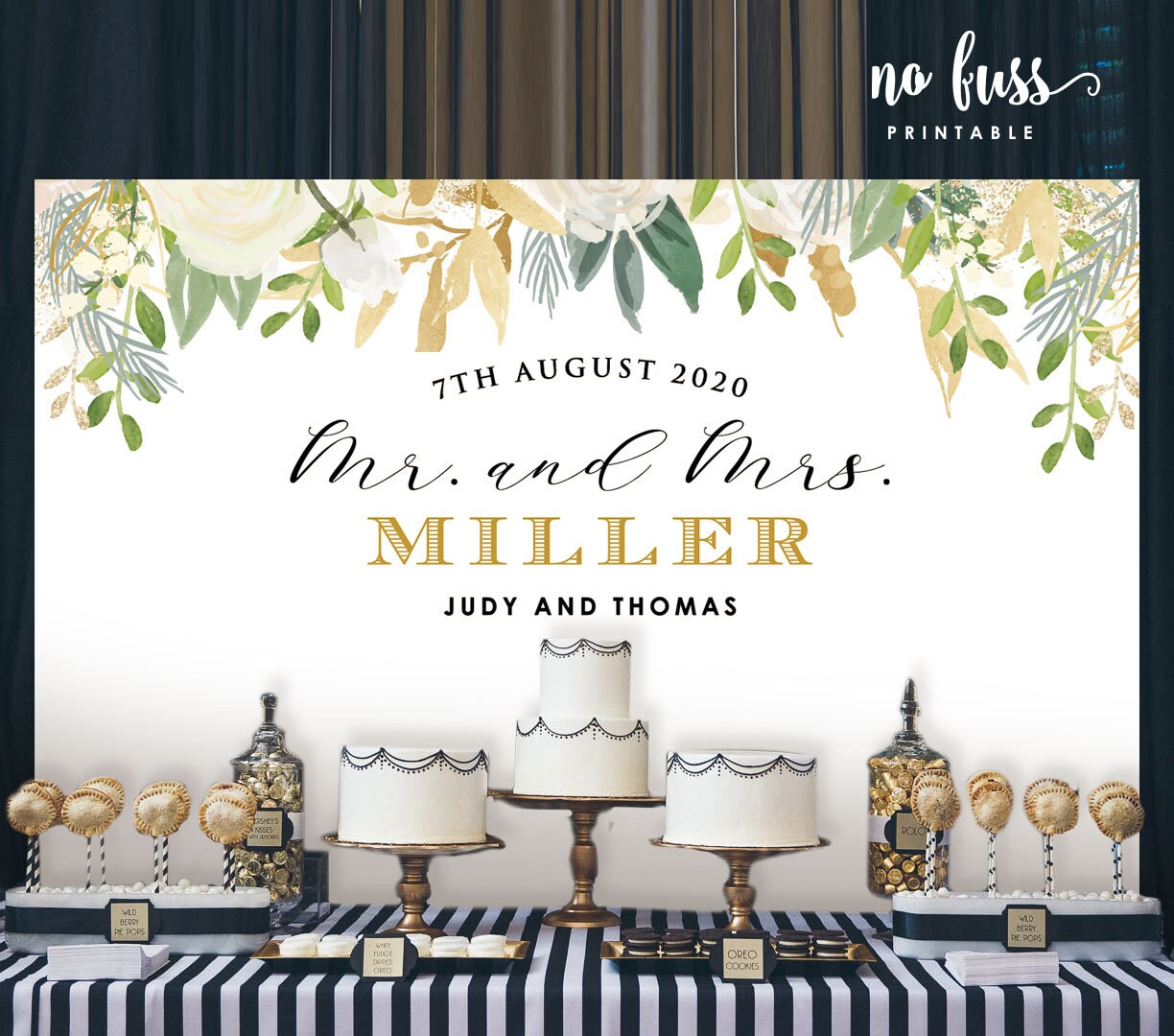 Step and Repeat Wedding Backdrop Party Banner Poster | Etsy