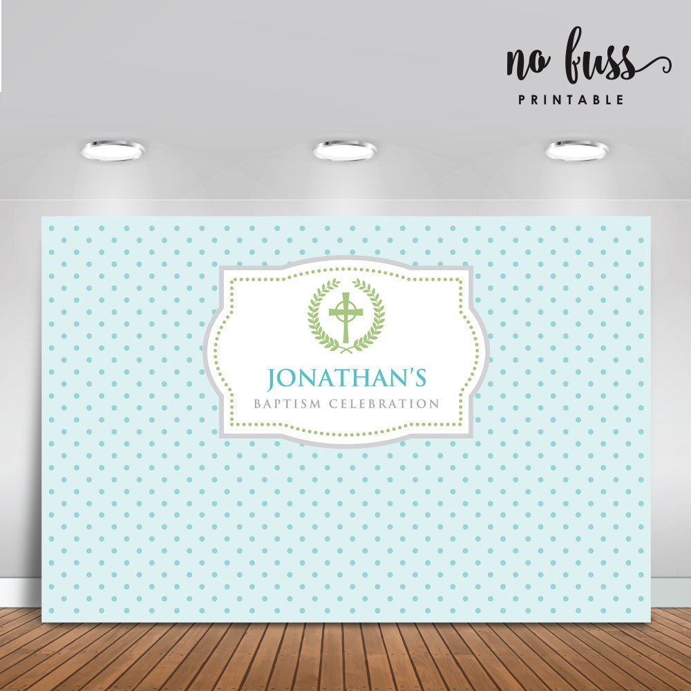 Baptism Background For Baby Boy