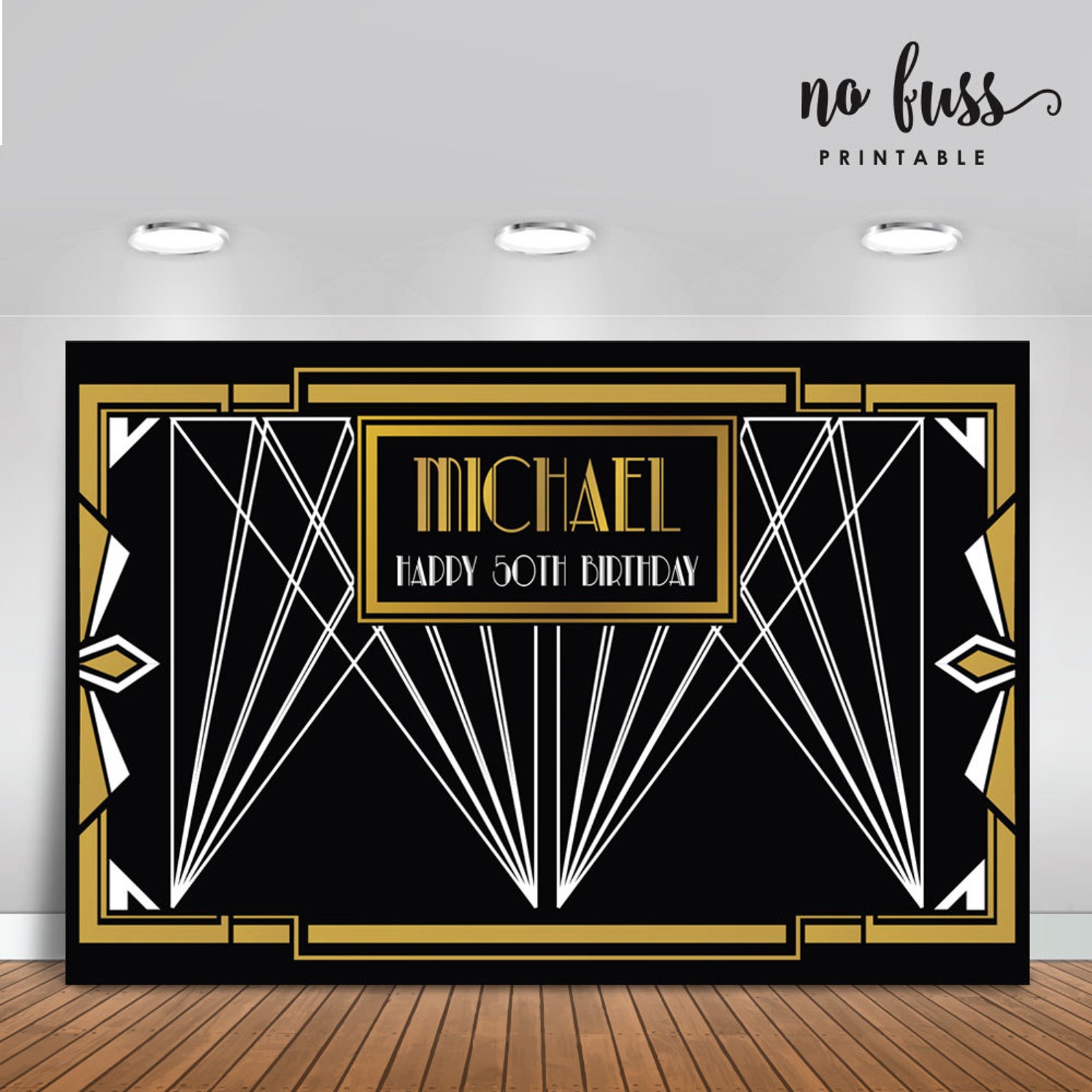 Great Gatsby Backdrop | Adults Party Banner | Poster | Signage ...