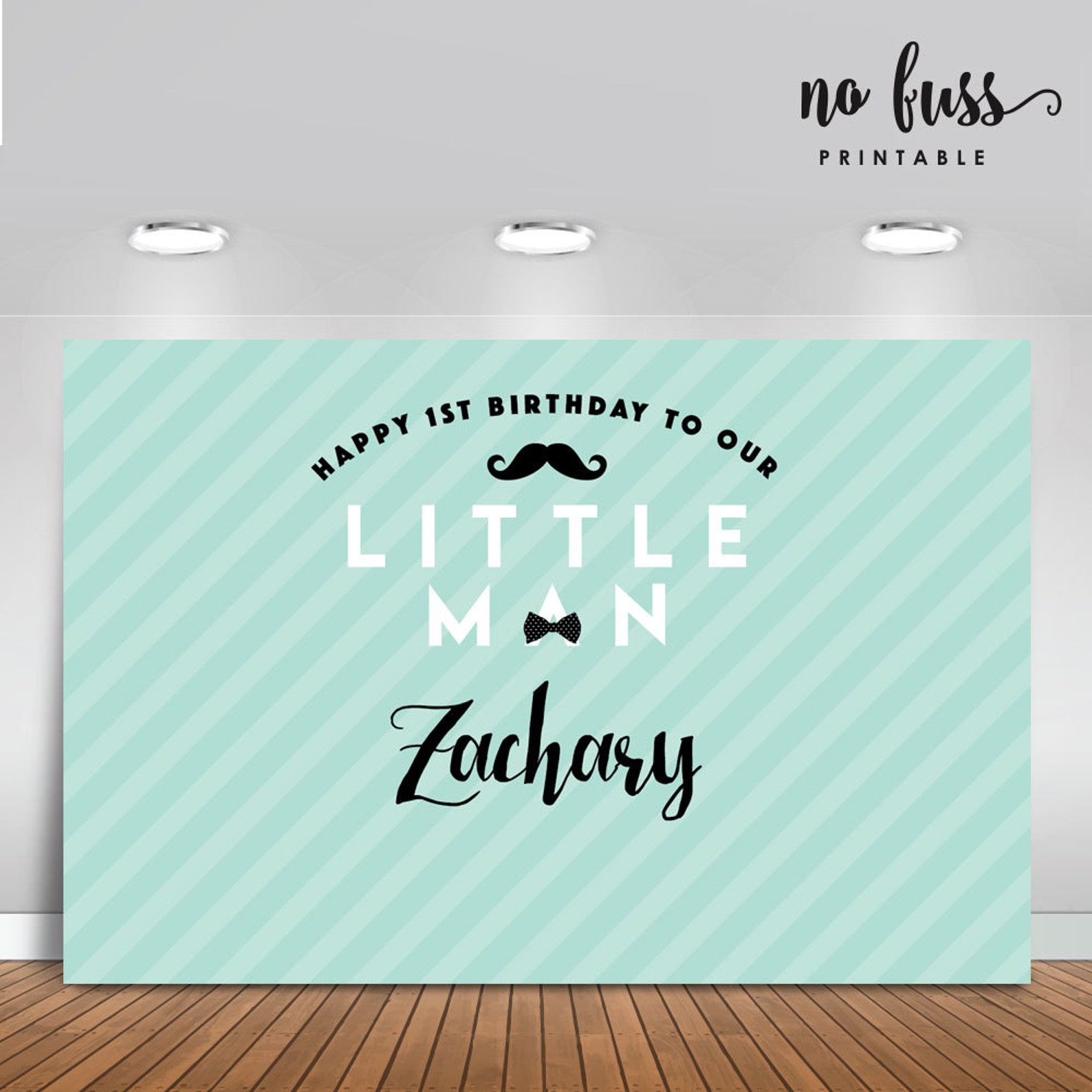 Little Man Backdrop Party Banner Poster Signage - Etsy