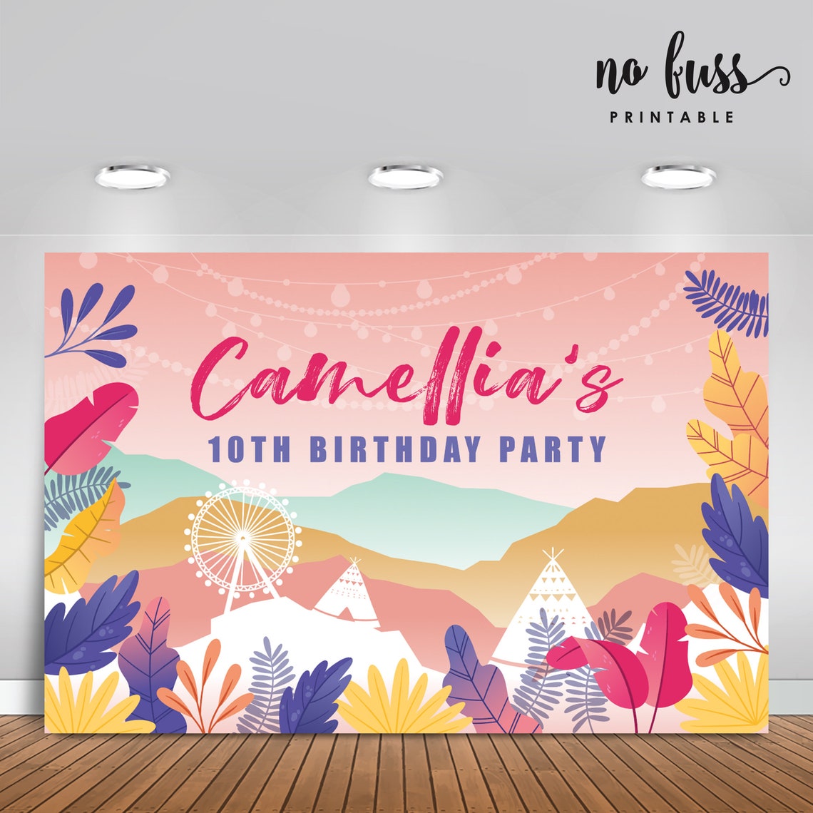 Music and Arts Festival Backdrop Party Banner Poster - Etsy