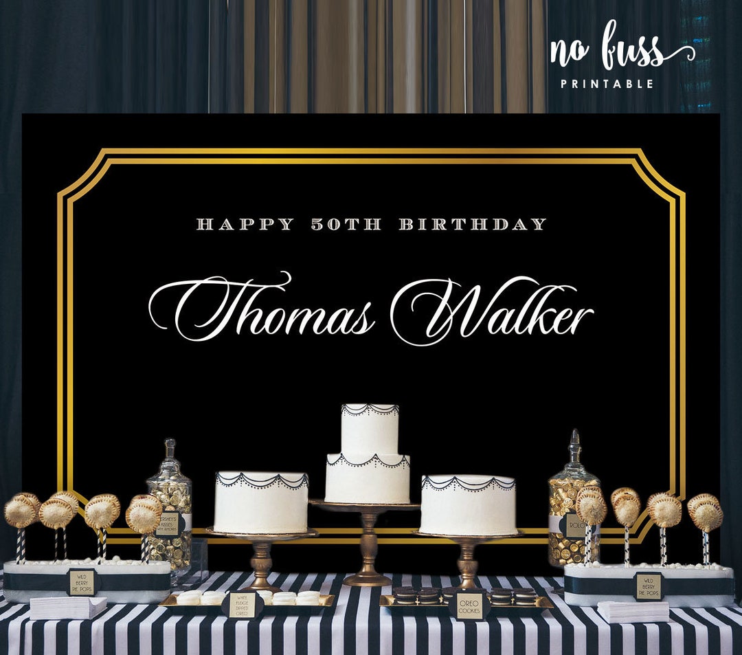 Great Gatsby Backdrop | Adults Party Banner | Poster | Signage ...