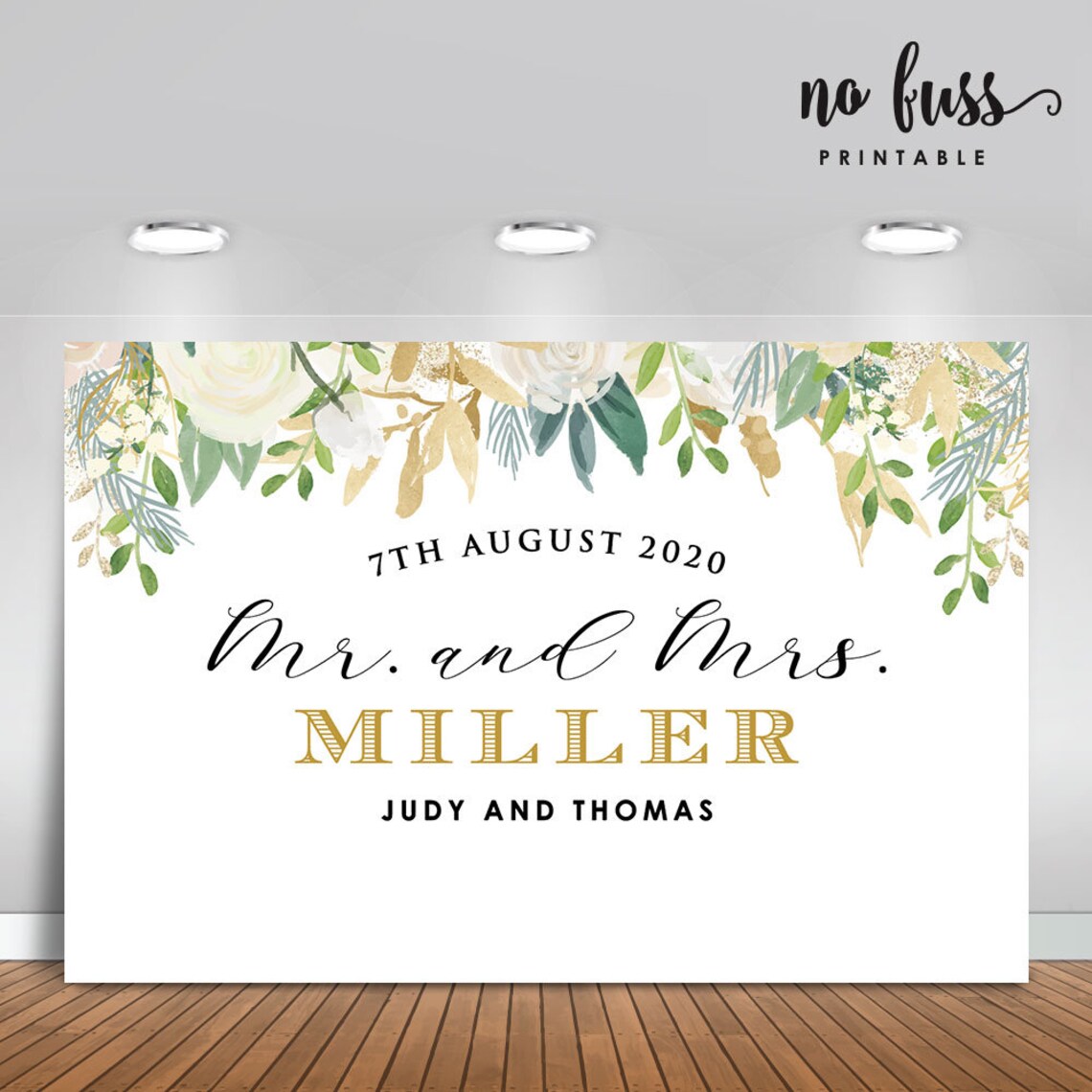 Step and Repeat Wedding Backdrop Party Banner Poster | Etsy