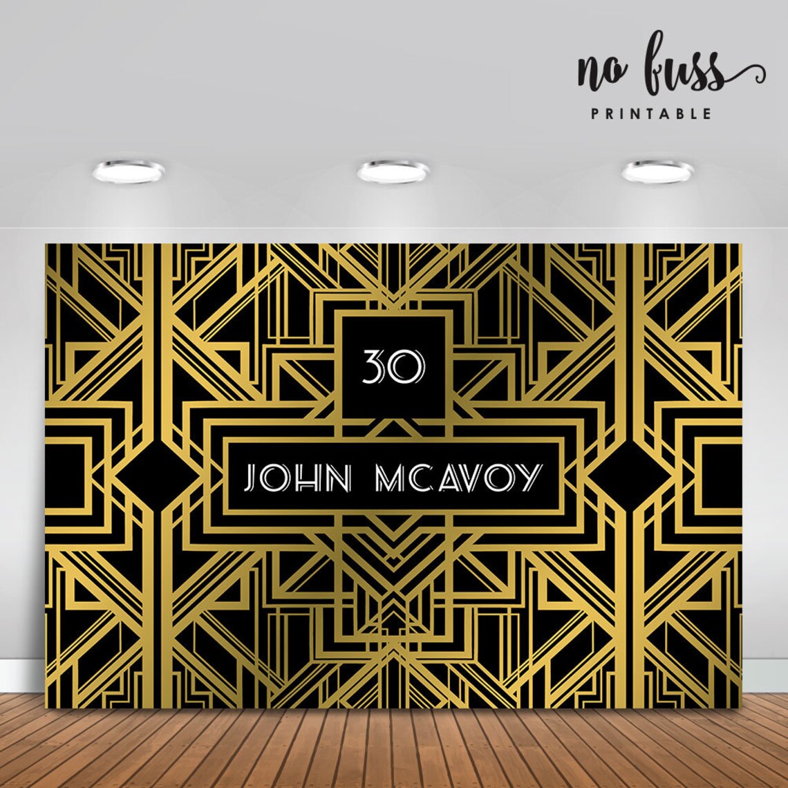 Great Gatsby Backdrop | Adults Party Banner | Poster | Signage ...