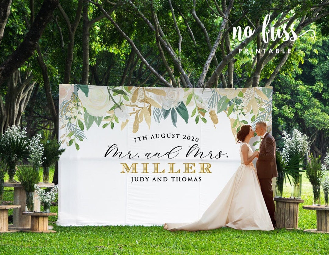 Wedding Backdrop | Party Banner | Poster | Signage | Personalised ...