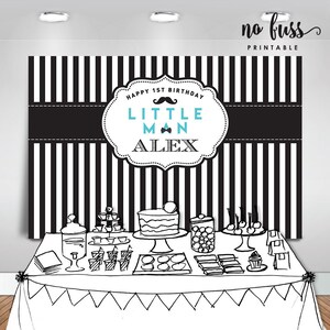 Little Man Backdrop | Party Banner | Poster | Signage | Personalised ...