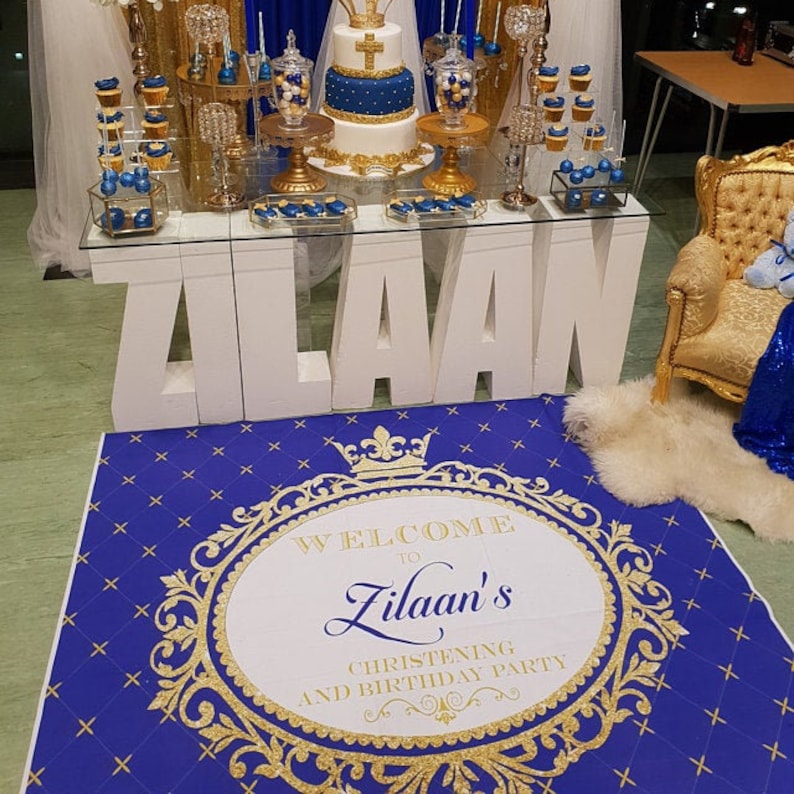 Royal Blue Prince Backdrop Boy Party Banner Poster - Etsy
