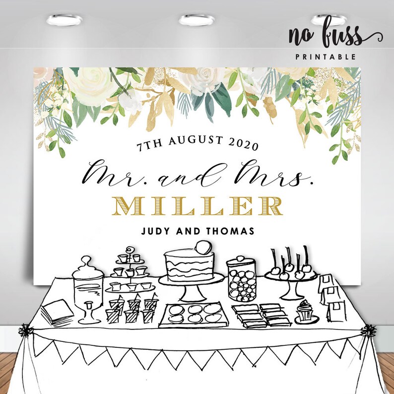 Step and Repeat Wedding Backdrop Party Banner Poster | Etsy