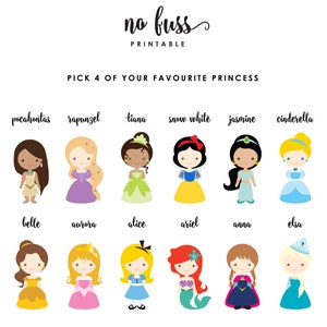 Princess Backdrop | Girls Party Banner | Poster | Signage ...