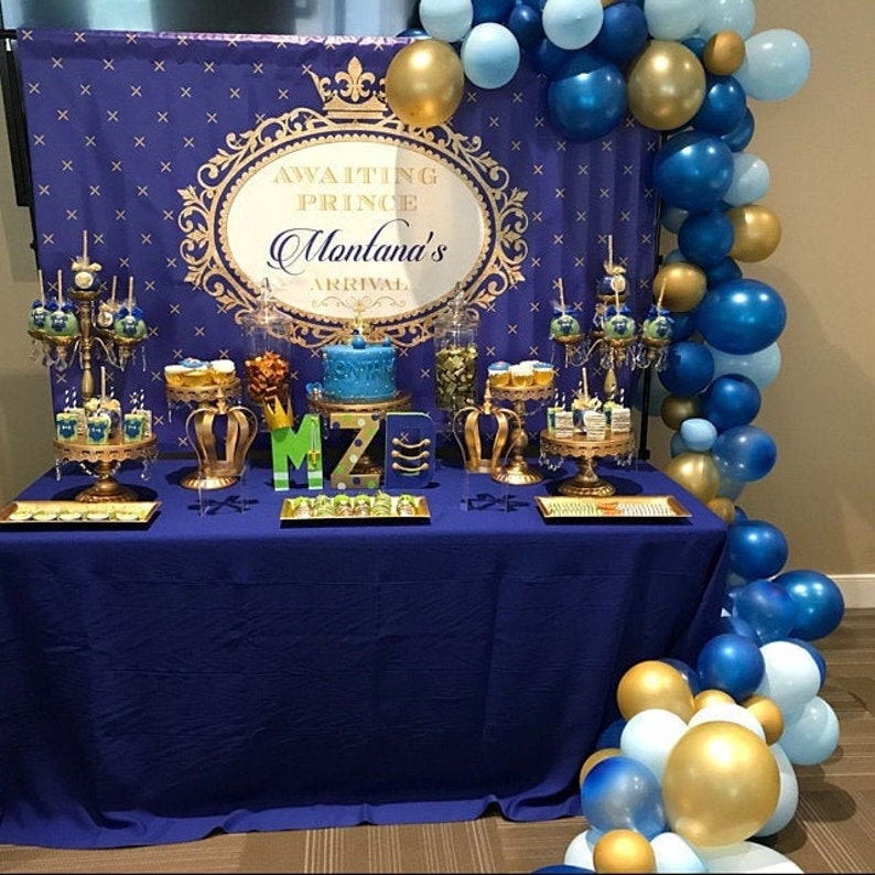 Royal Blue Prince Backdrop Boy Party Banner Poster - Etsy