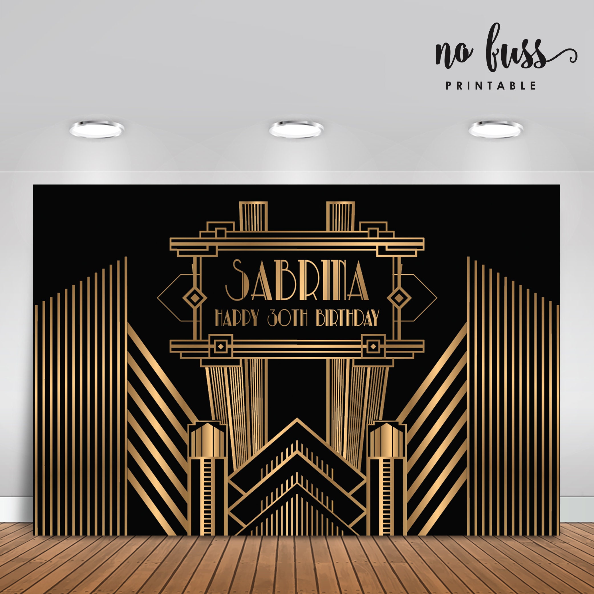 Great Gatsby Backdrop Digital File | Printable | Party Banner ...
