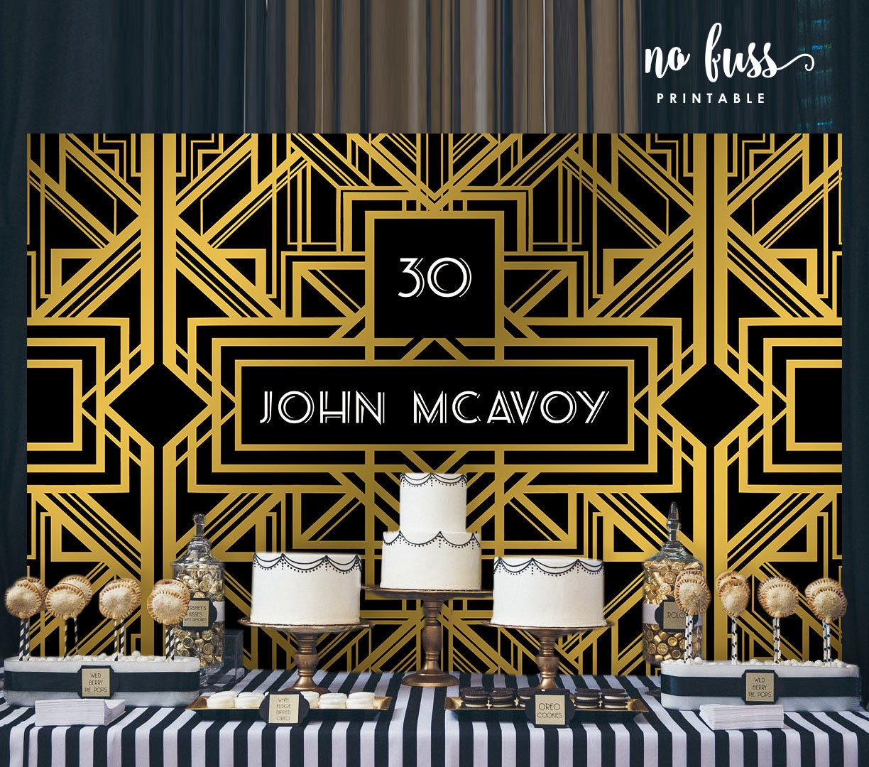 Great Gatsby Party Backdrop
