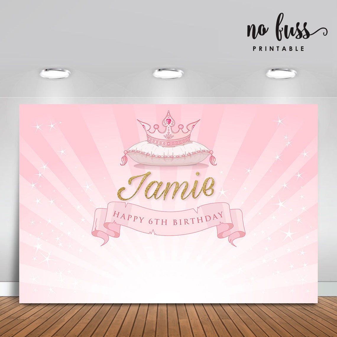 Princess Backdrop Party Banner Poster Signage - Etsy