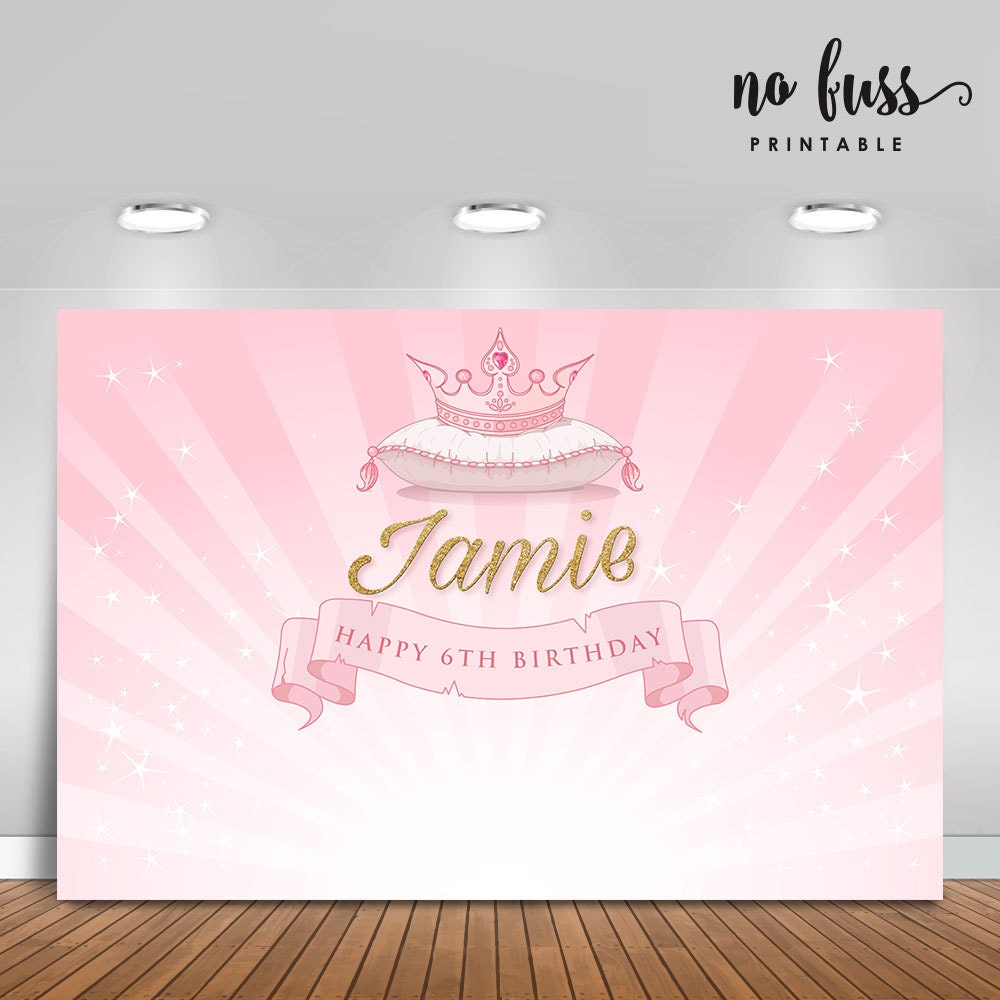 Princess Backdrop Party Banner Poster Signage - Etsy