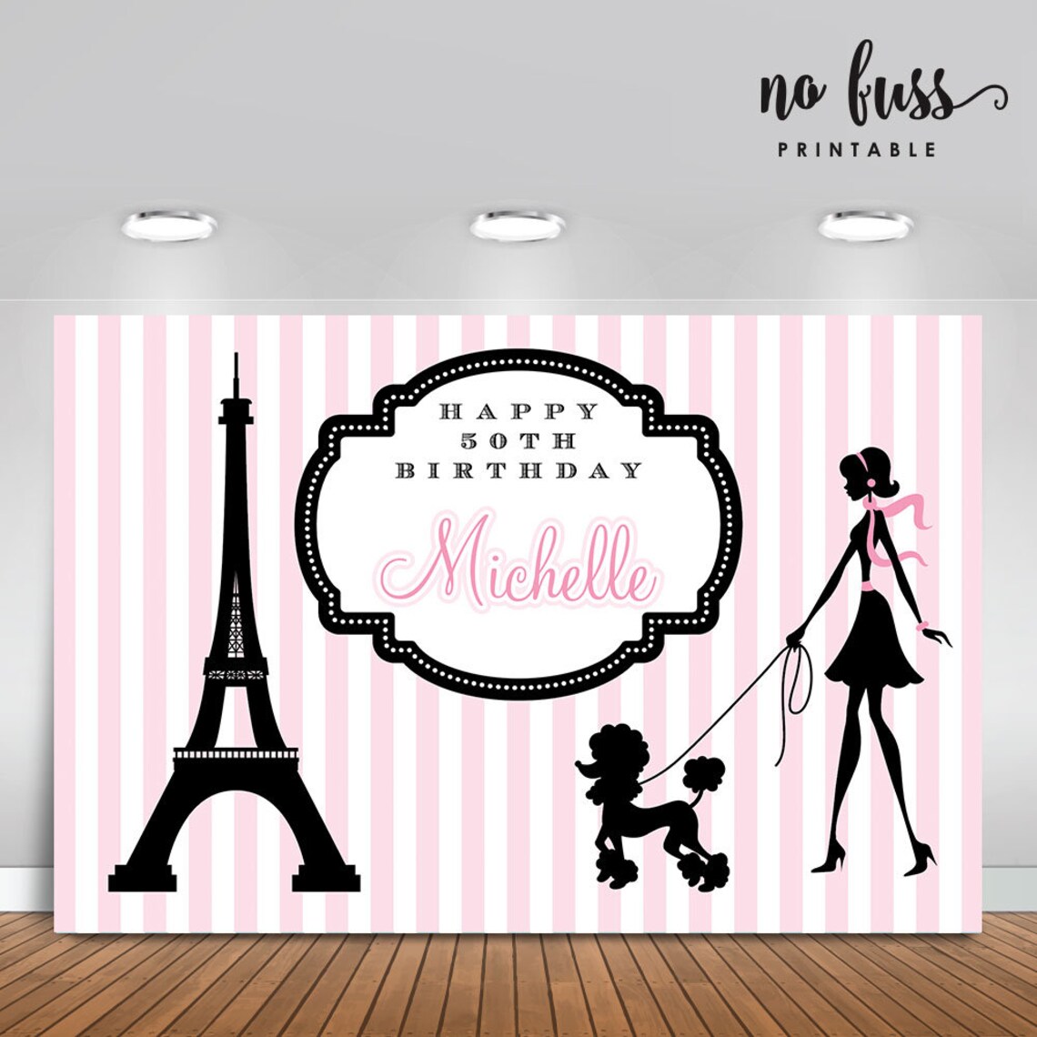 French Parisian Backdrop Party Banner Poster Signage - Etsy