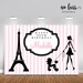French Parisian Backdrop Party Banner Poster Signage Personalised ...