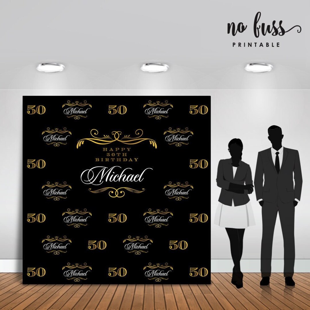 Step and Repeat Backdrop | Party Banner | Poster | Signage | Personalised | Printable ONLY ...