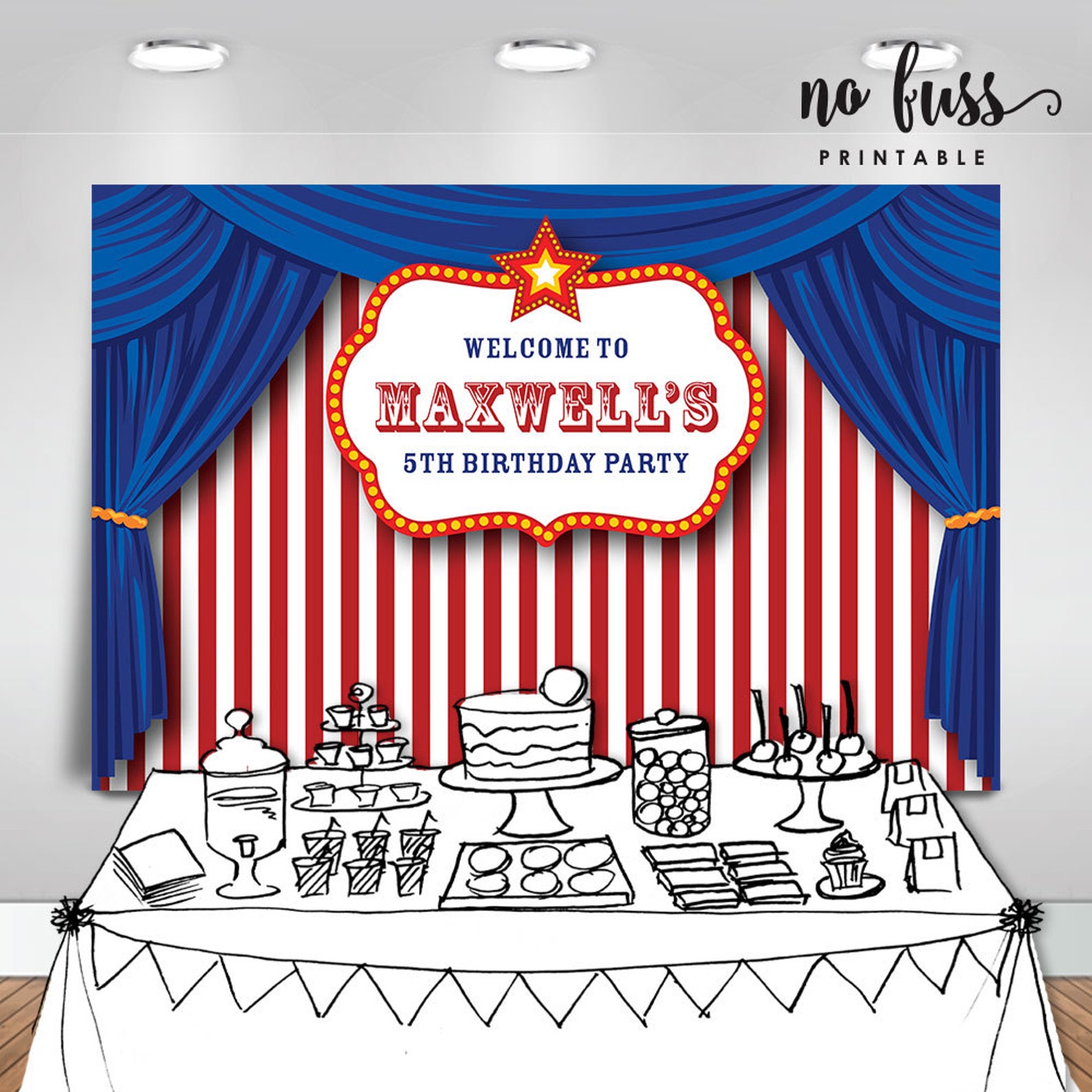Carnival Backdrop | Circus Party Banner | Poster | Signage ...