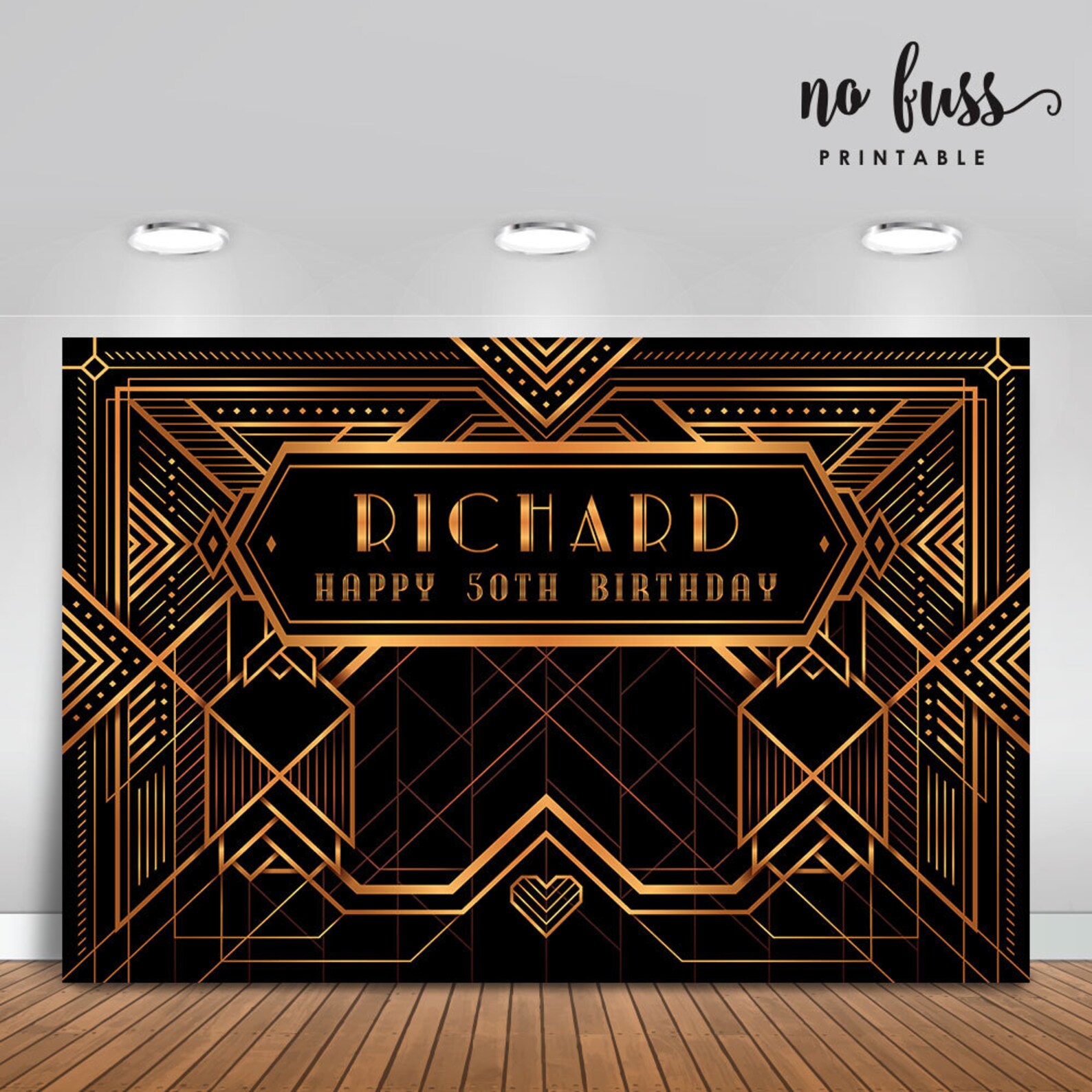 Great Gatsby Backdrop Adults Party Banner Poster Signage | Etsy