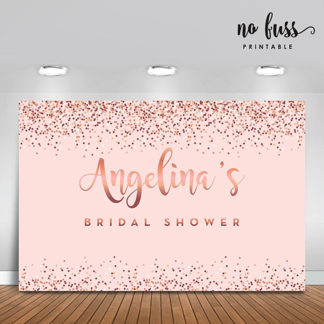 Pink and Rose Gold Glitter Backdrop | Adults Party Banner | Poster ...